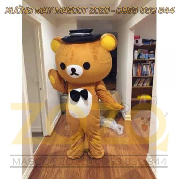 Mascot Gấu Teddy Cử Nhân - Mascot Zozo - Xưởng may mascot đẹp