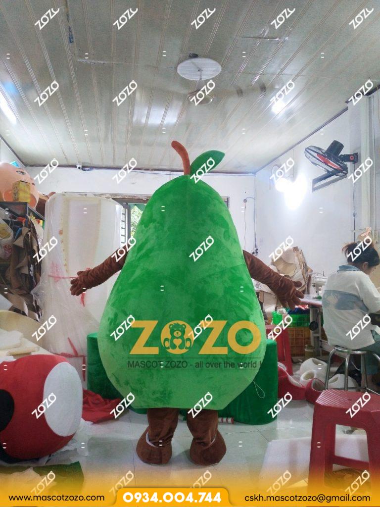 MASCOT TRÁI BƠ - Mascot Zozo - Xưởng may mascot đẹp