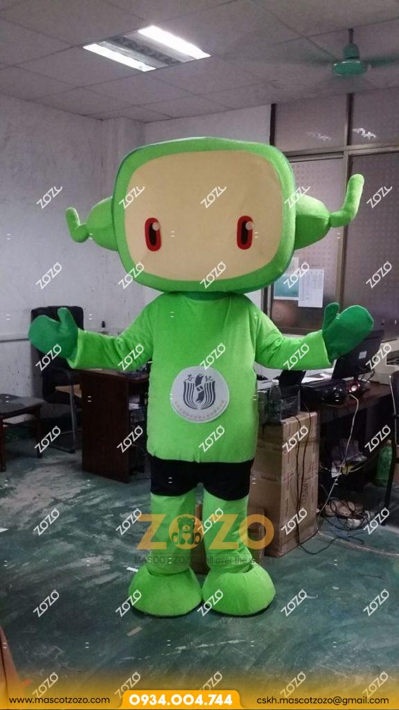 MASCOT ROBOT XANH - Mascot Zozo - Xưởng may mascot đẹp