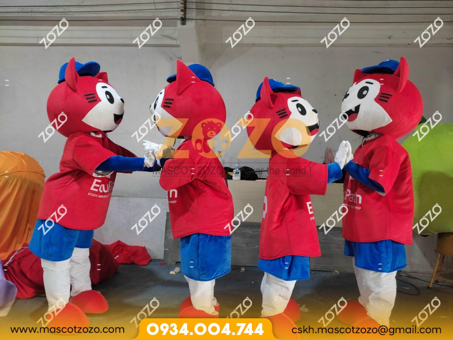 MASCOT / LINH VẬT BÉ MÈO EDUPATH - Mascot Zozo - Xưởng may mascot đẹp