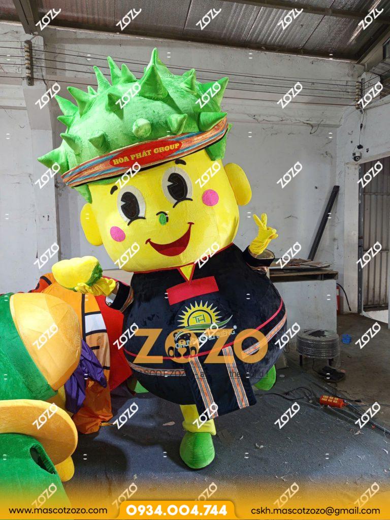 MASCOT SẦU RIÊNG O HUYỀN - Mascot ZOZO chuyên sản xuất Mascot theo yêu cầu