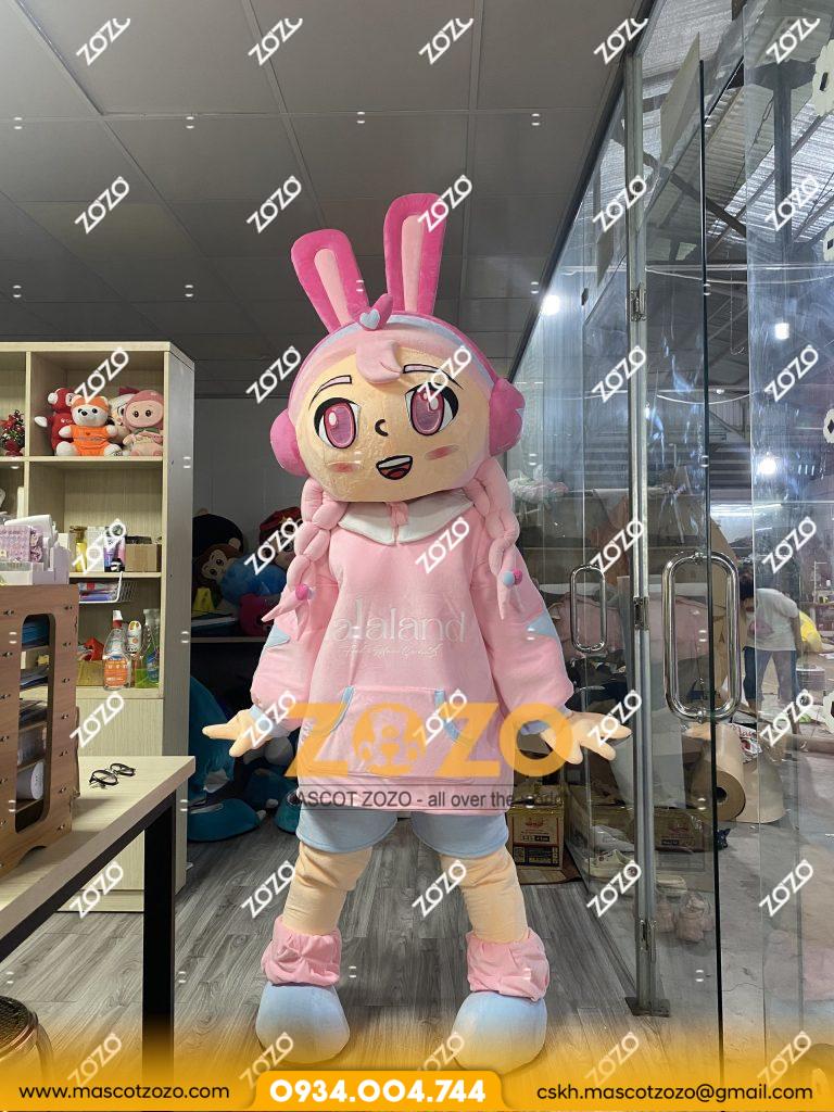 MASCOT CÔ BÉ ÁO HỒNG - Mascot ZOZO chuyên sản xuất Mascot theo yêu cầu