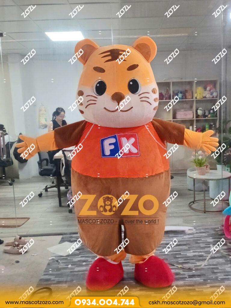 MASCOT BÔNG HỔ FK,xưởngmay zozo nhận may theo yêu cầu
